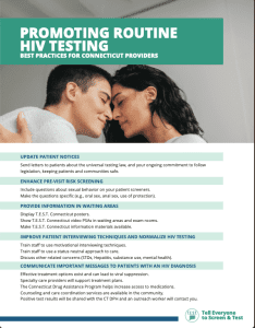Routine HIV Testing Provider Toolkit | Positive Prevention CT